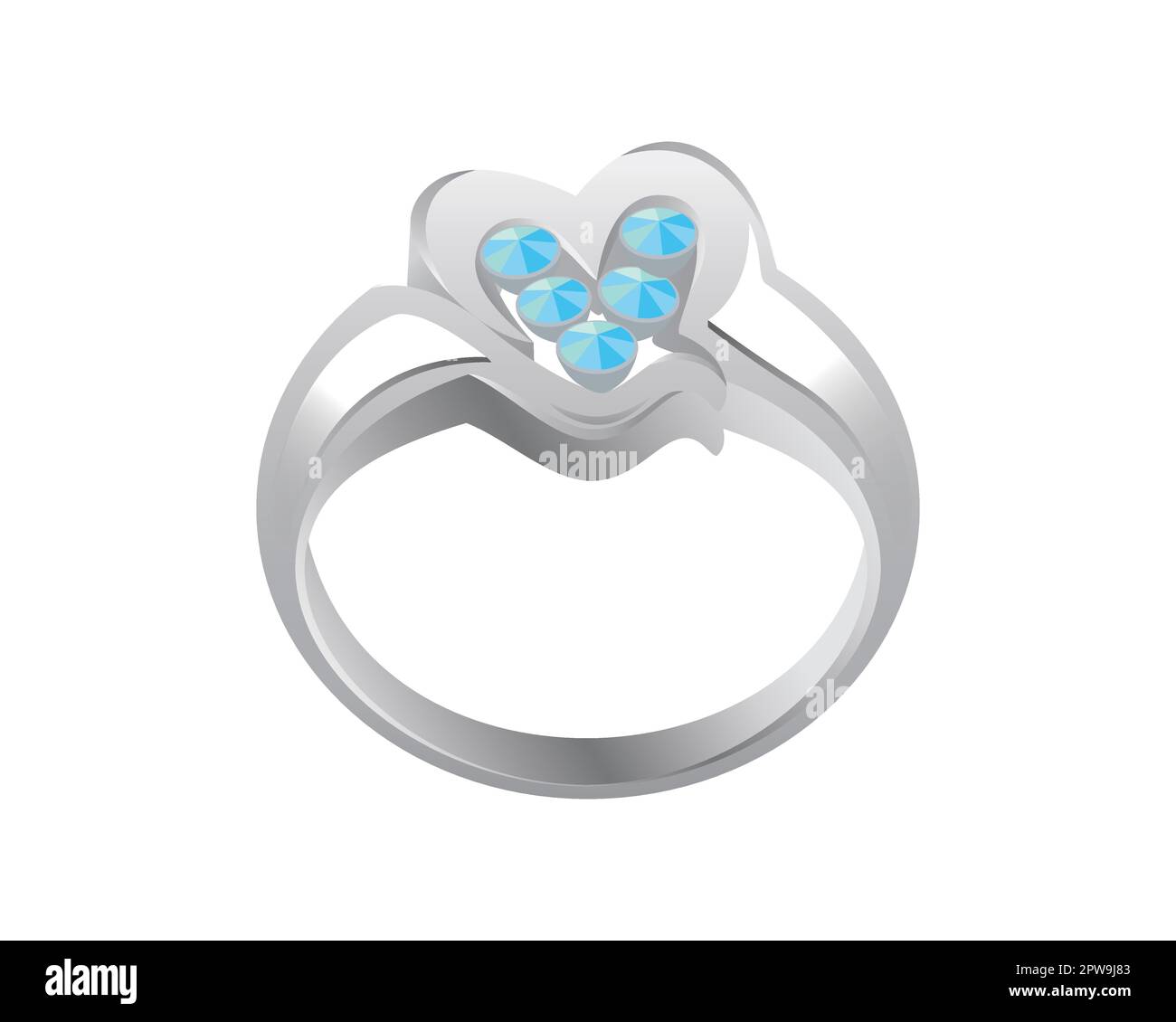 Detailed Diamond Wedding Ring Illustration Stock Vector Image & Art - Alamy