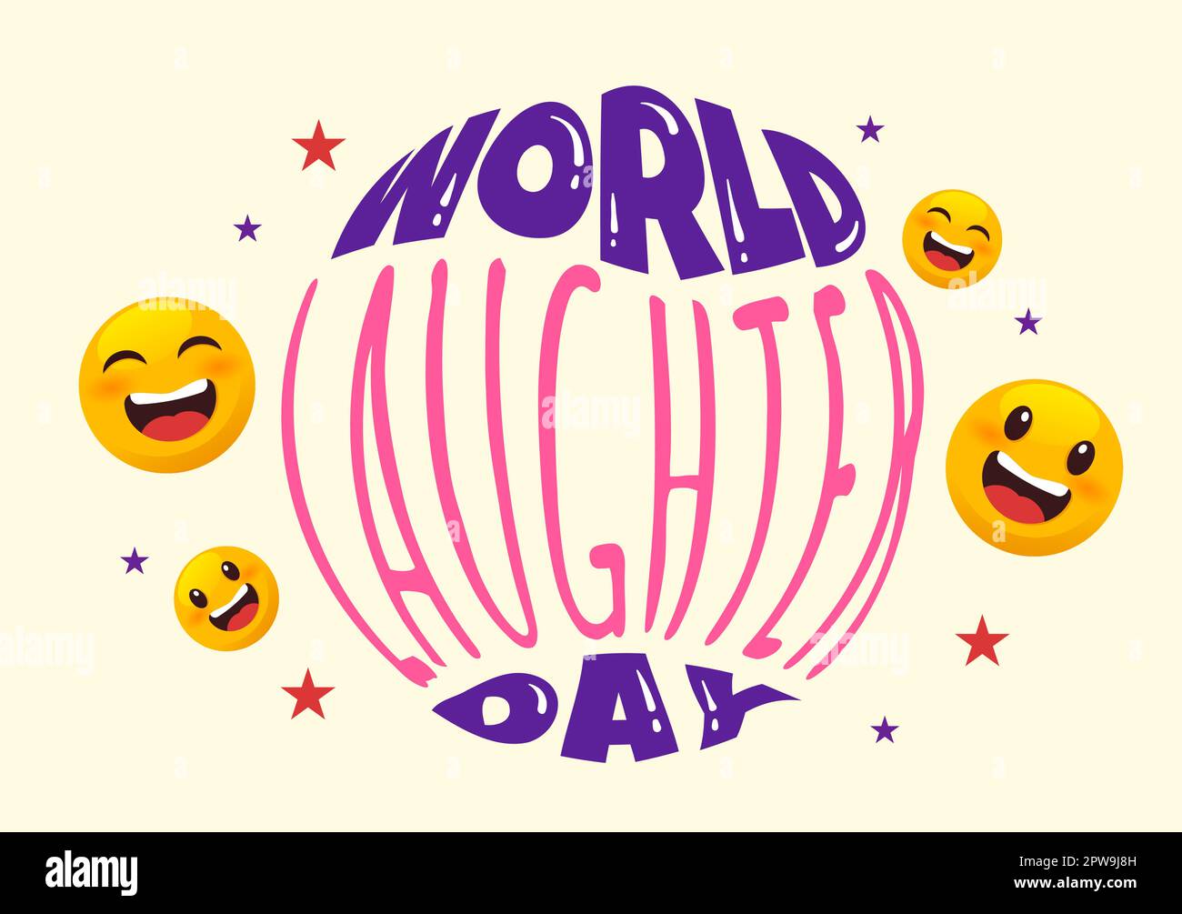 World Laughter Day Illustration with Smile Facial Expression Cute for ...