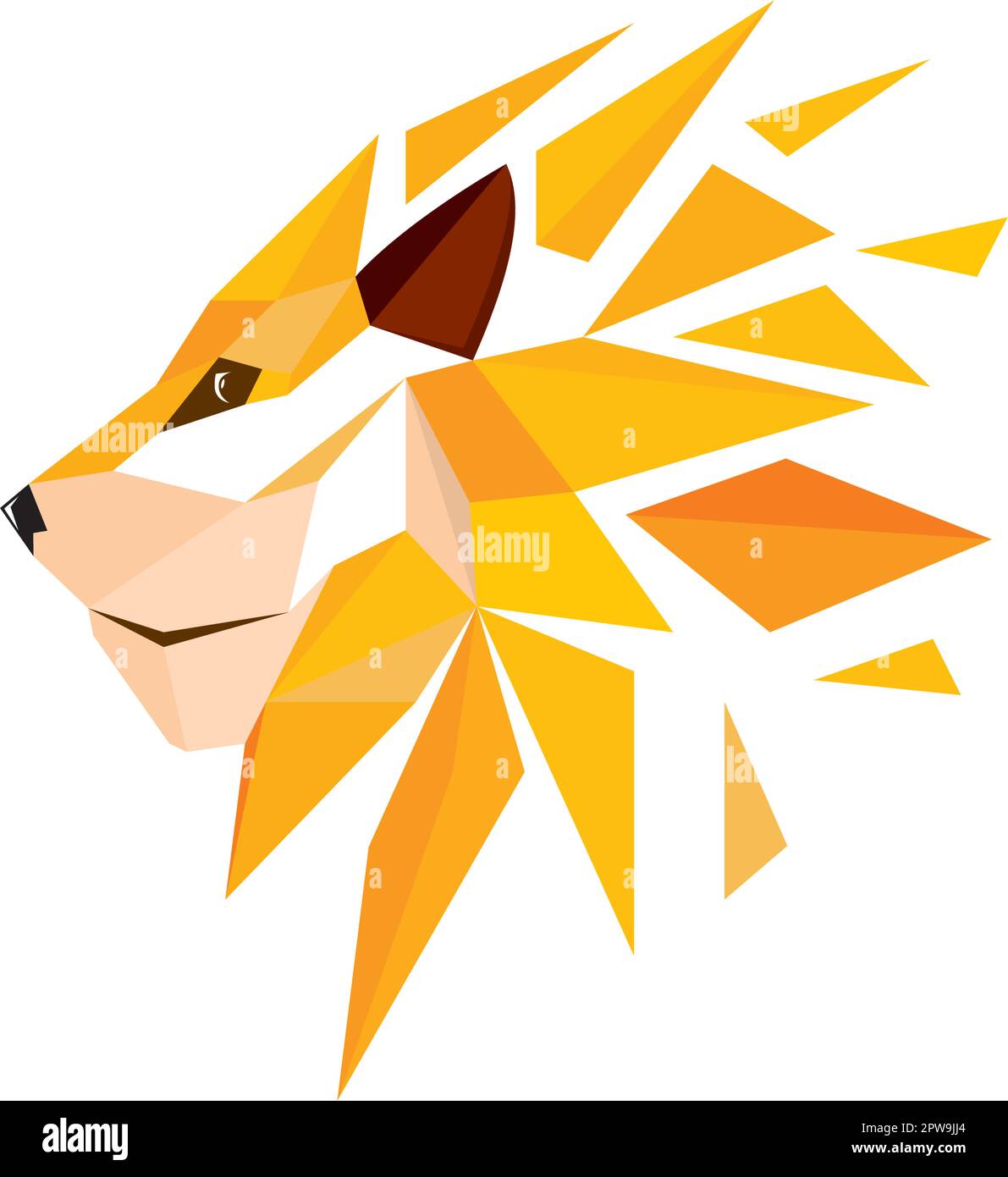 Modern Lion Head Symbol Illustration Stock Vector Image & Art - Alamy