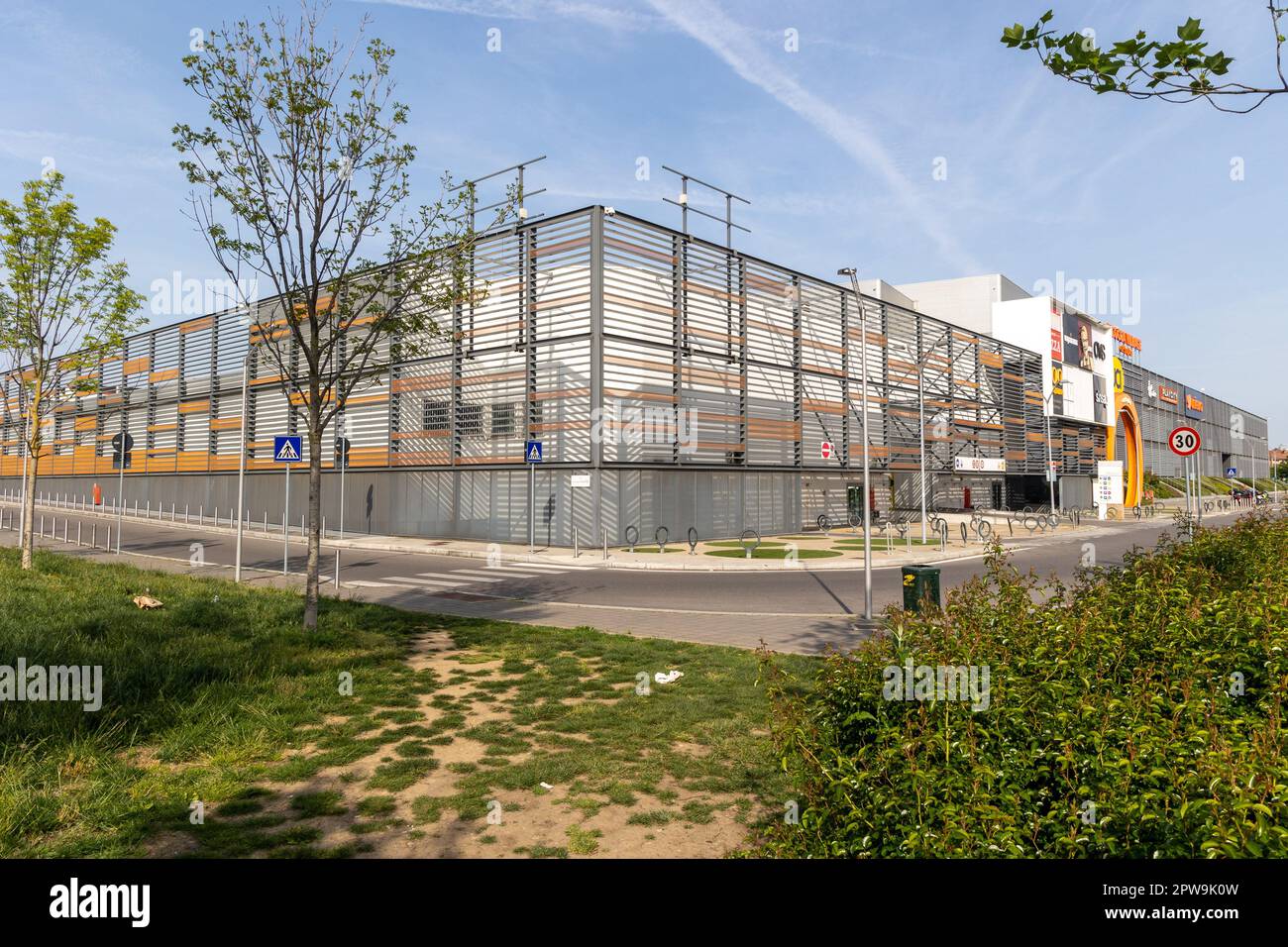 Milan, Italy - april 28 2023 - Bicocca village shopping mall Stock ...