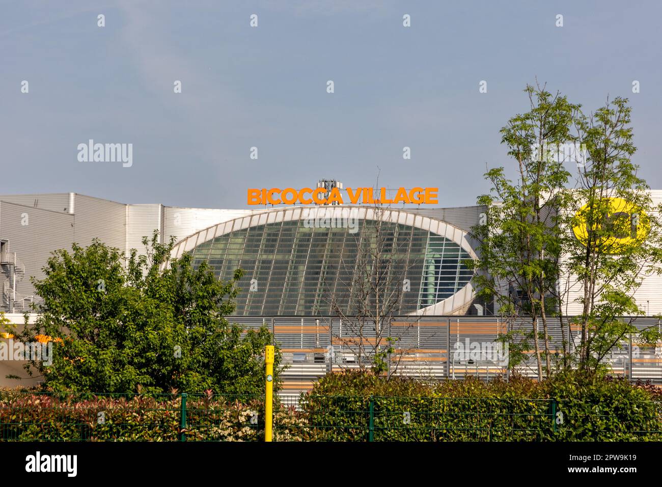 Milan, Italy - april 28 2023 - Bicocca village shopping mall Stock ...