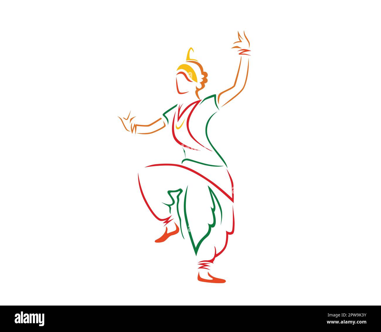 Kuchipudi Dance Drawing