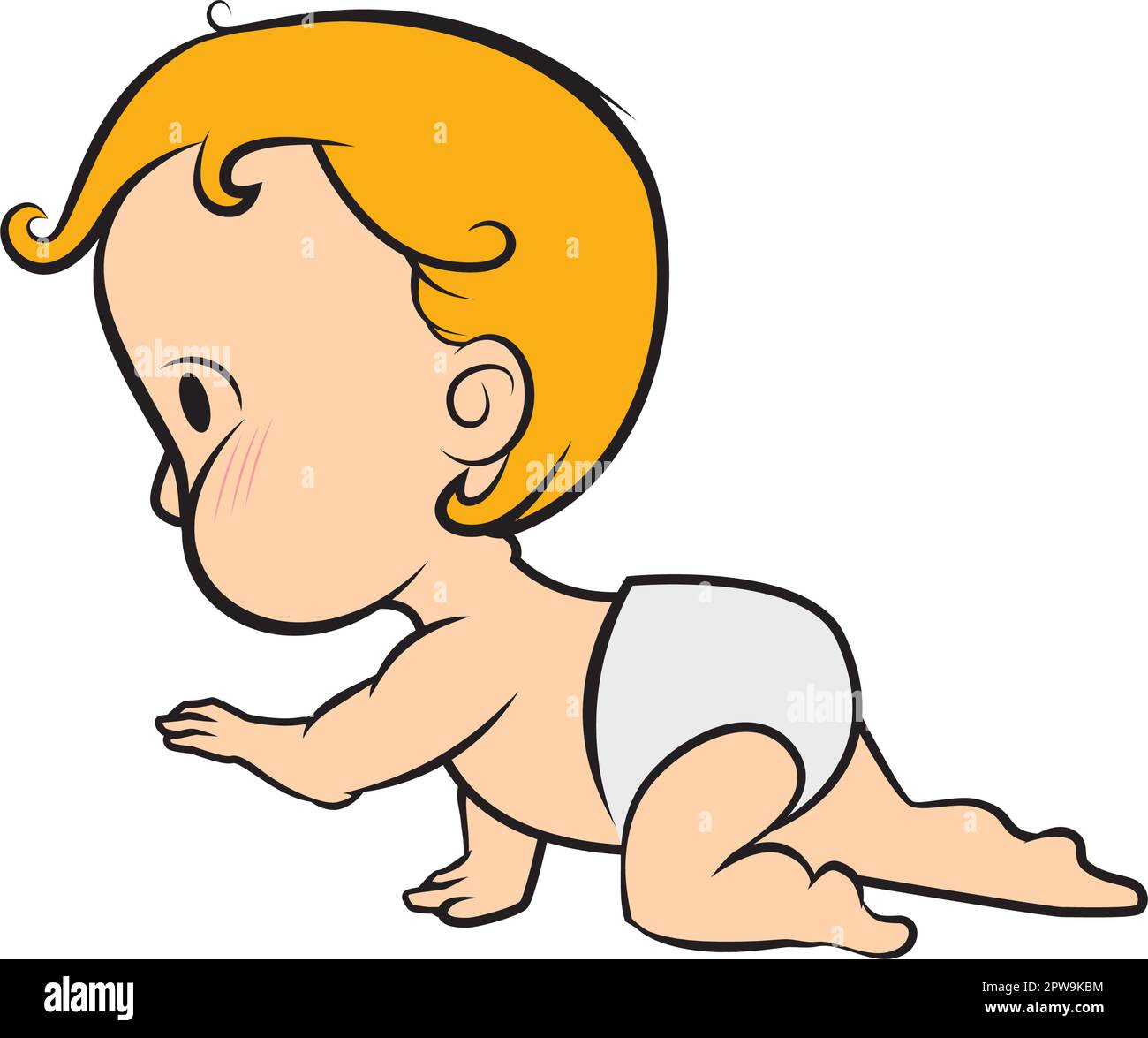 Infant Crawling Mother Stock Vector Images Alamy