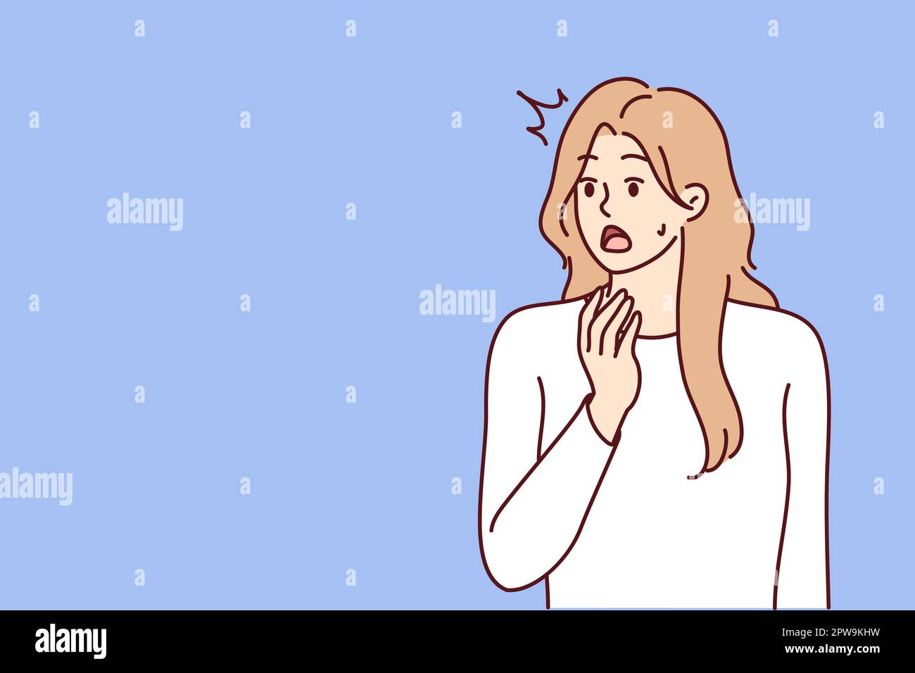 Shock surprise woman open mouth Stock Vector Images - Alamy