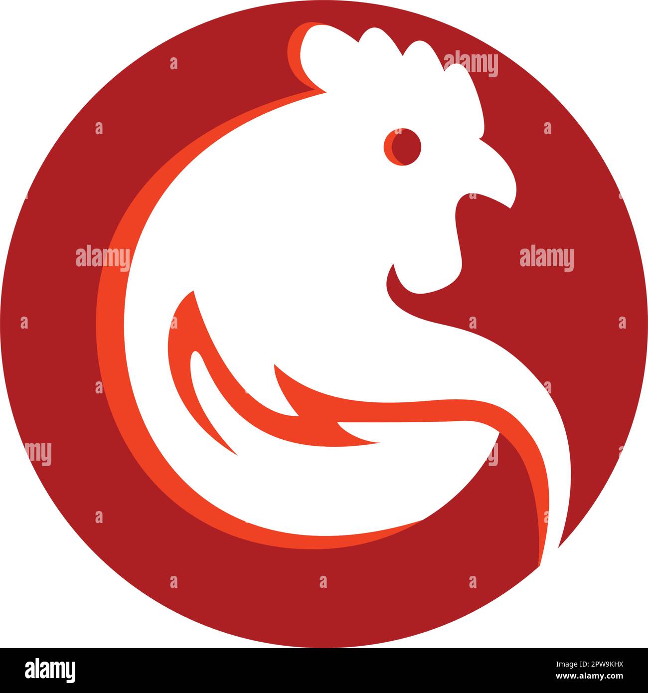 Rooster combined with Circle Symbol Stock Vector Image & Art - Alamy