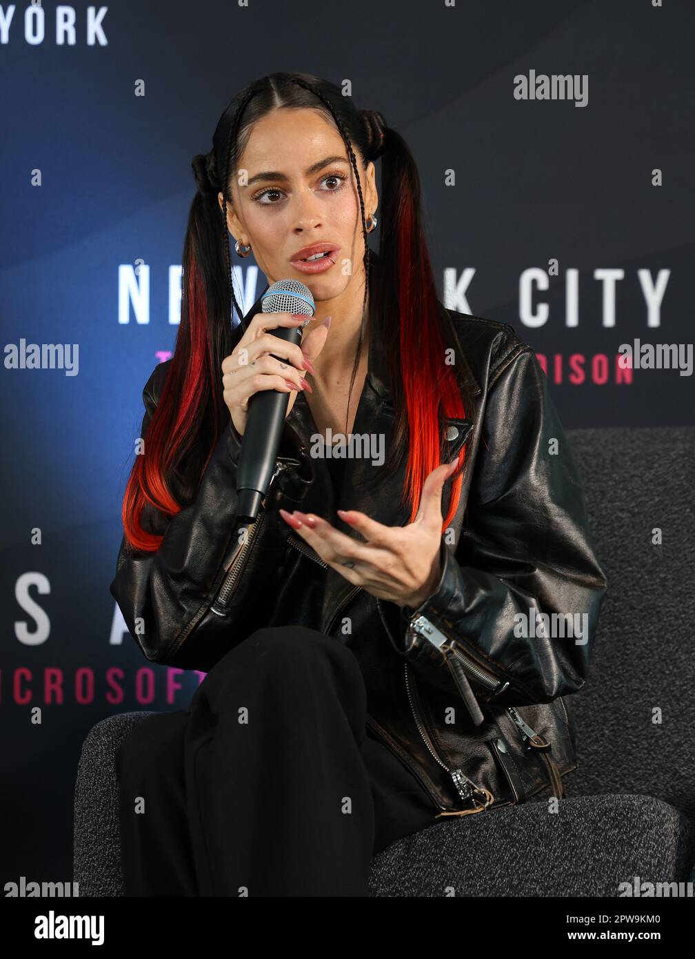 MIAMI, FLORIDA - APRIL 28: Recording artist Martina "Tini" Stoessel ...