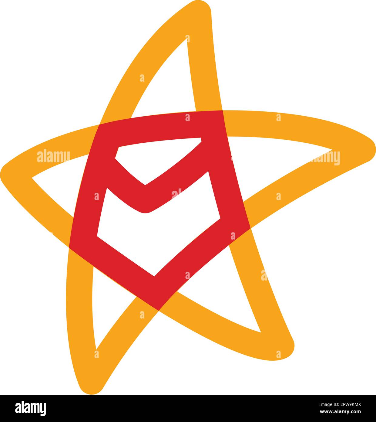 Simple Bended Mail Star Symbol Stock Vector Image & Art - Alamy