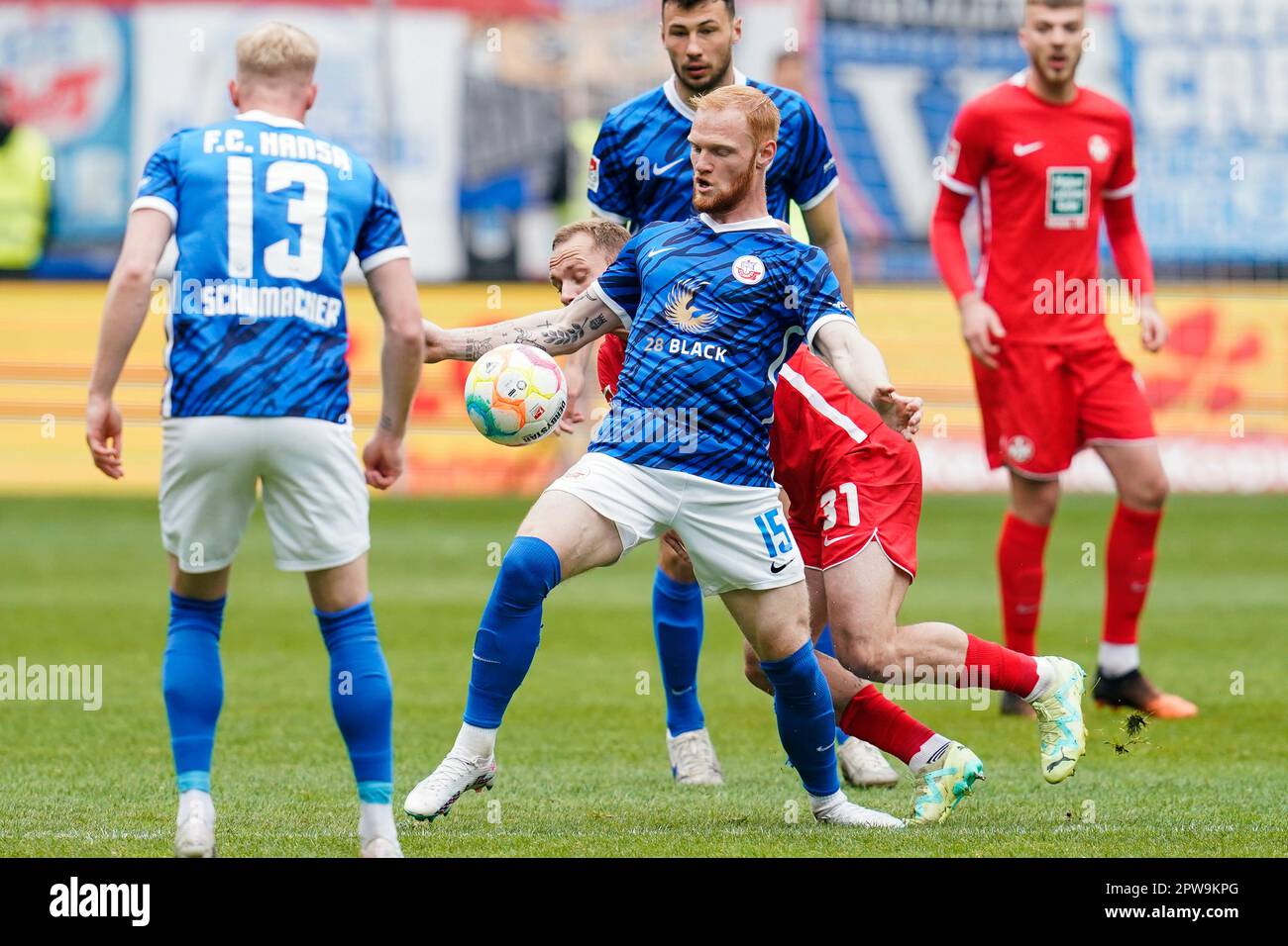 Kaiserslautern, Germany. 29th Apr, 2023. Soccer: 2nd Bundesliga, 1. FC ...