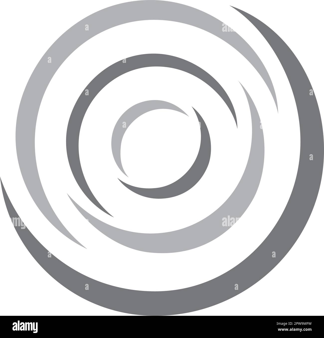 Circular Wave Symbol visualized with Simple Touch Stock Vector Image ...