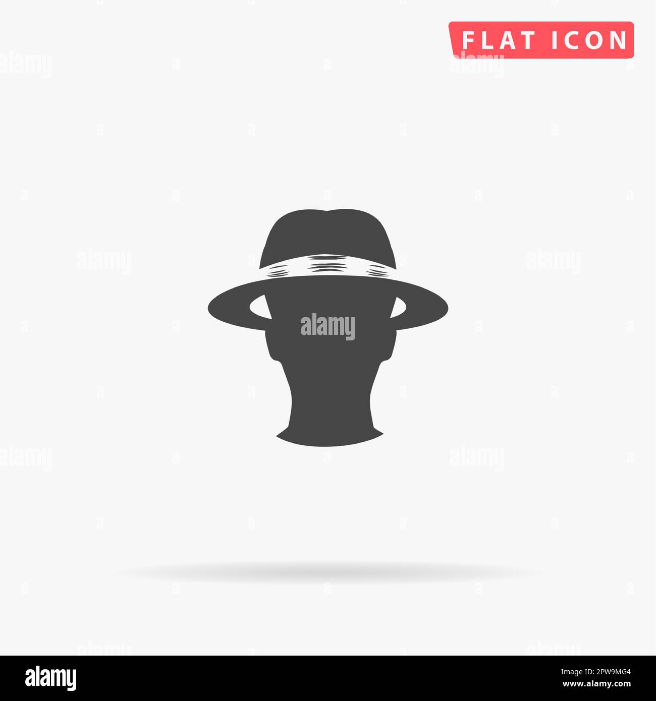 Spy. Simple flat black symbol with shadow on white background. Vector ...