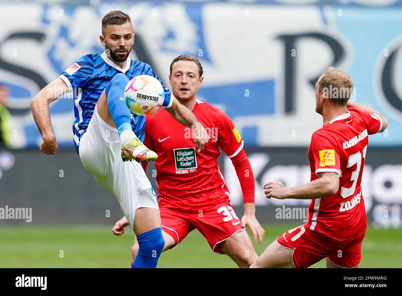 Kaiserslautern, Germany. 29th Apr, 2023. Soccer: 2nd Bundesliga, 1. FC ...