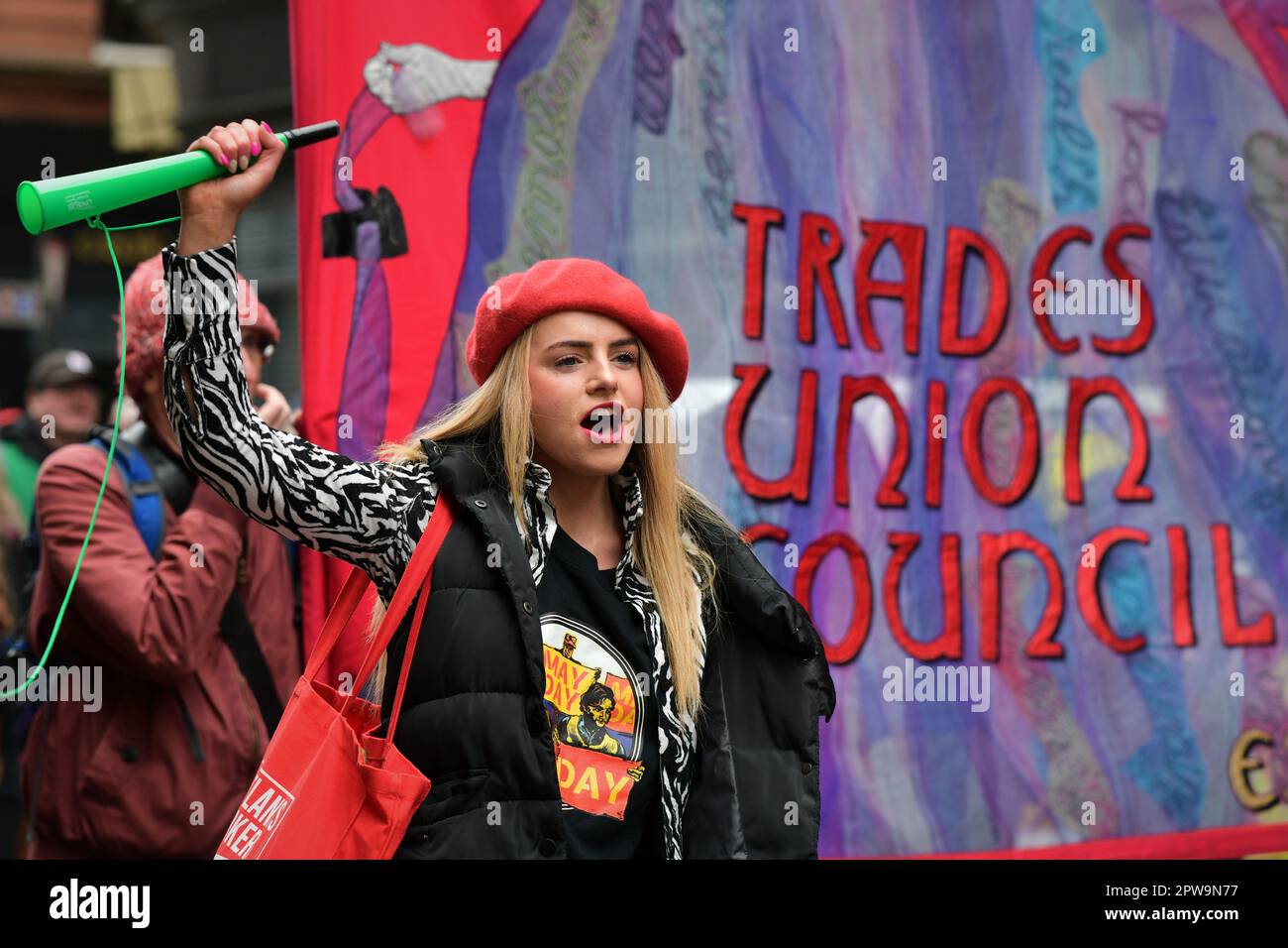 Glasgow Scotland, UK 29 April 2023. May Day March and Rally takes place ...