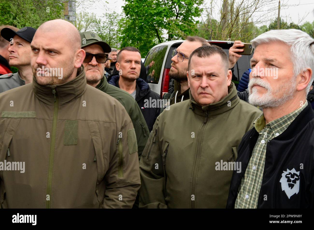 Czech President Petr Pavel (right), who is continuing his visit to ...