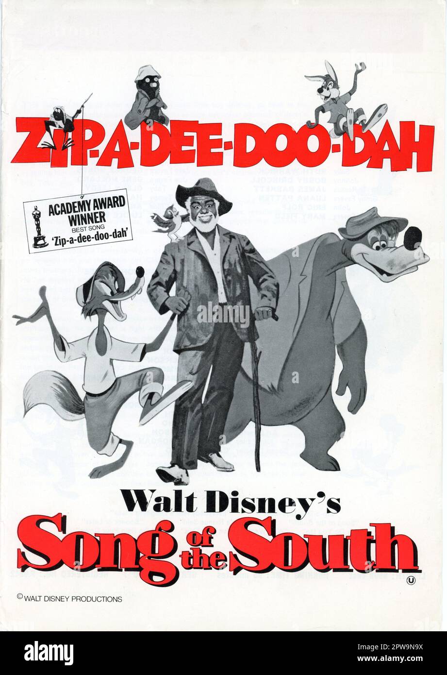 JAMES BASKETT as Uncle Remus with Br'er Rabbit and Br'er Bear in SONG OF THE SOUTH 1946 ...