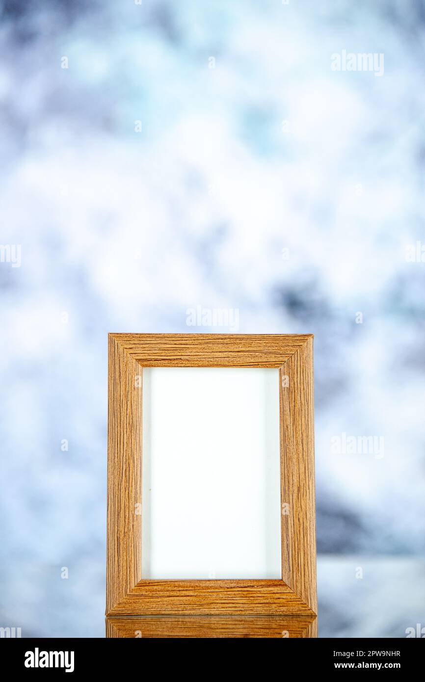 front view elegant picture frame on light background color present ...