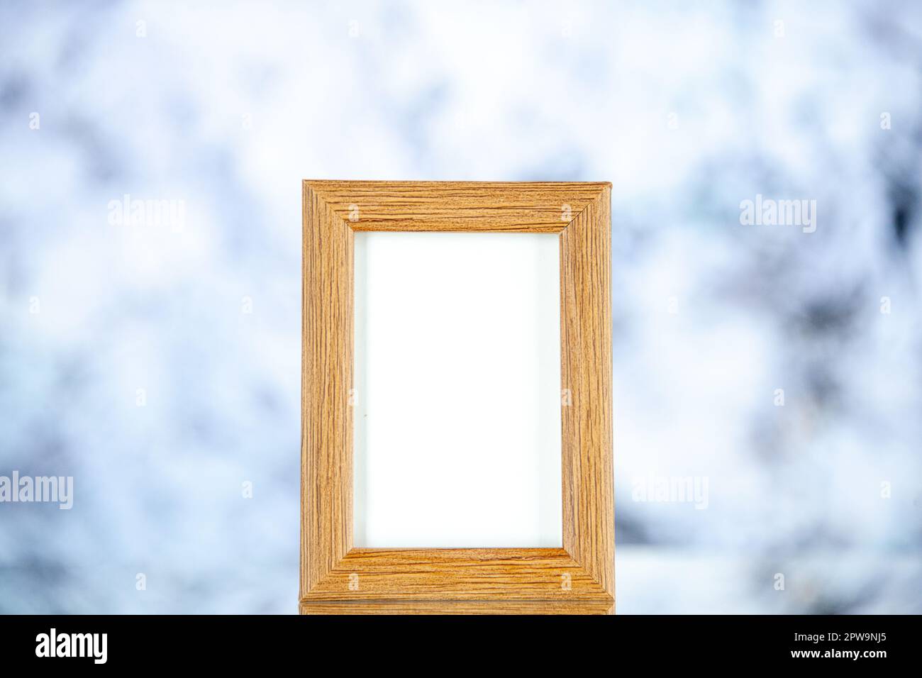 front view elegant picture frame on light background color present ...