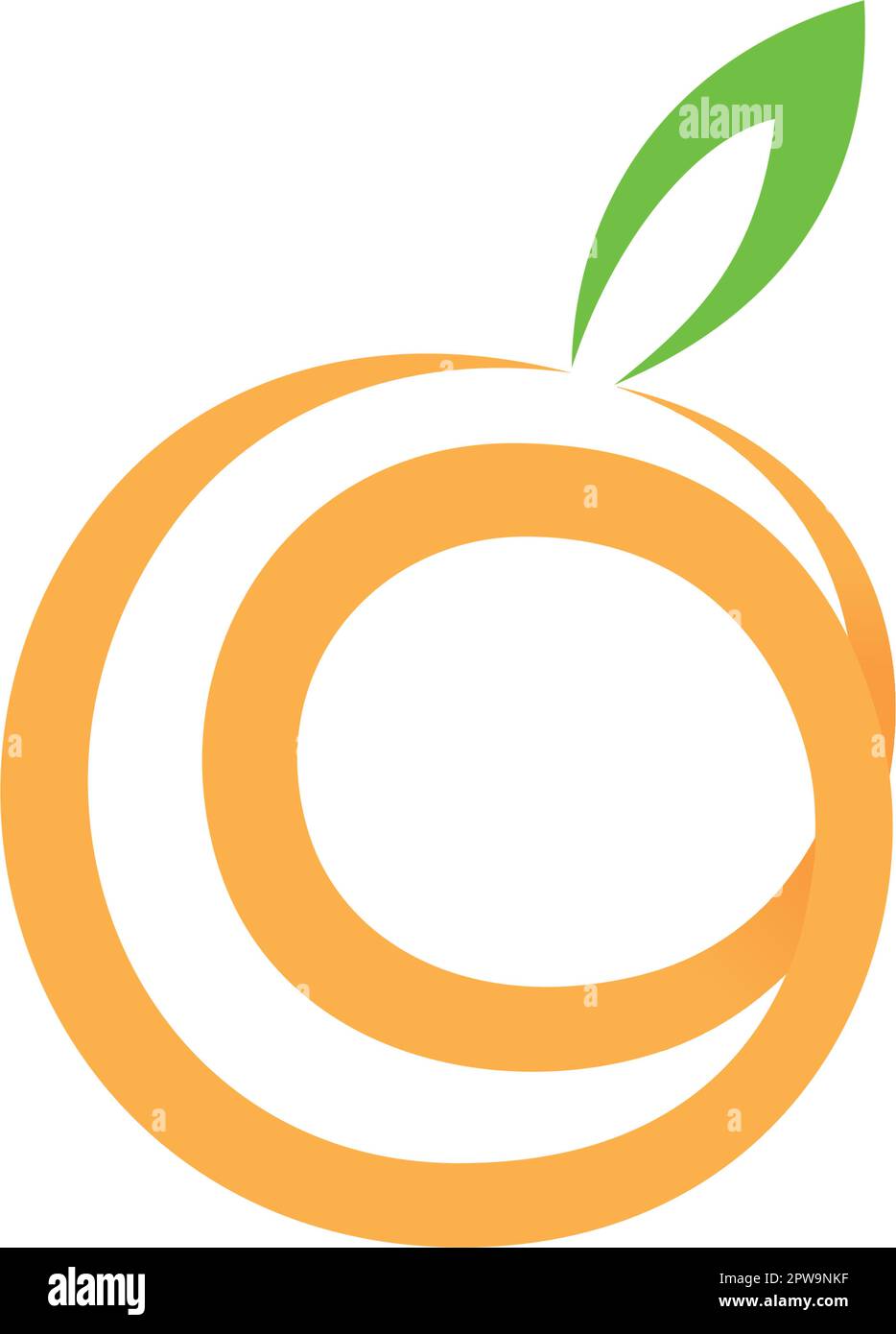 Orange Swirling and Shaping C Letter Illustration Stock Vector Image ...