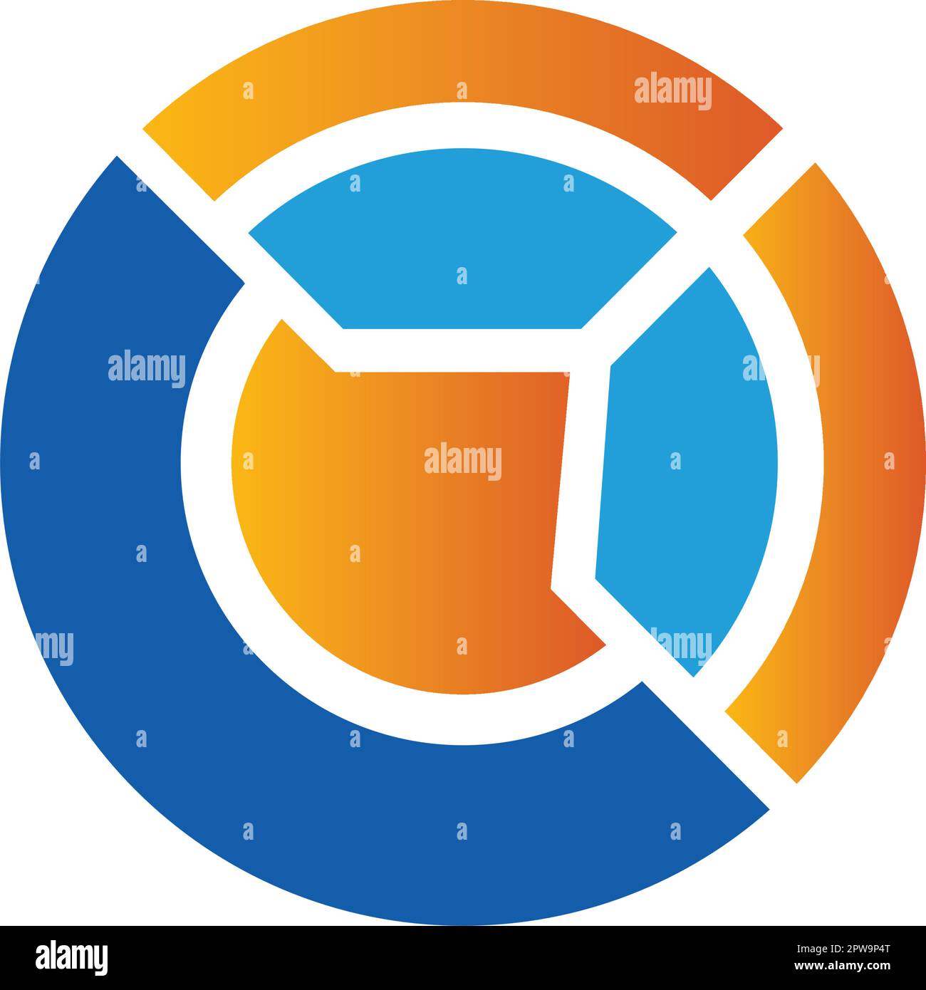 Abstract Business and Technology with Geometrical Slices Symbol Stock ...