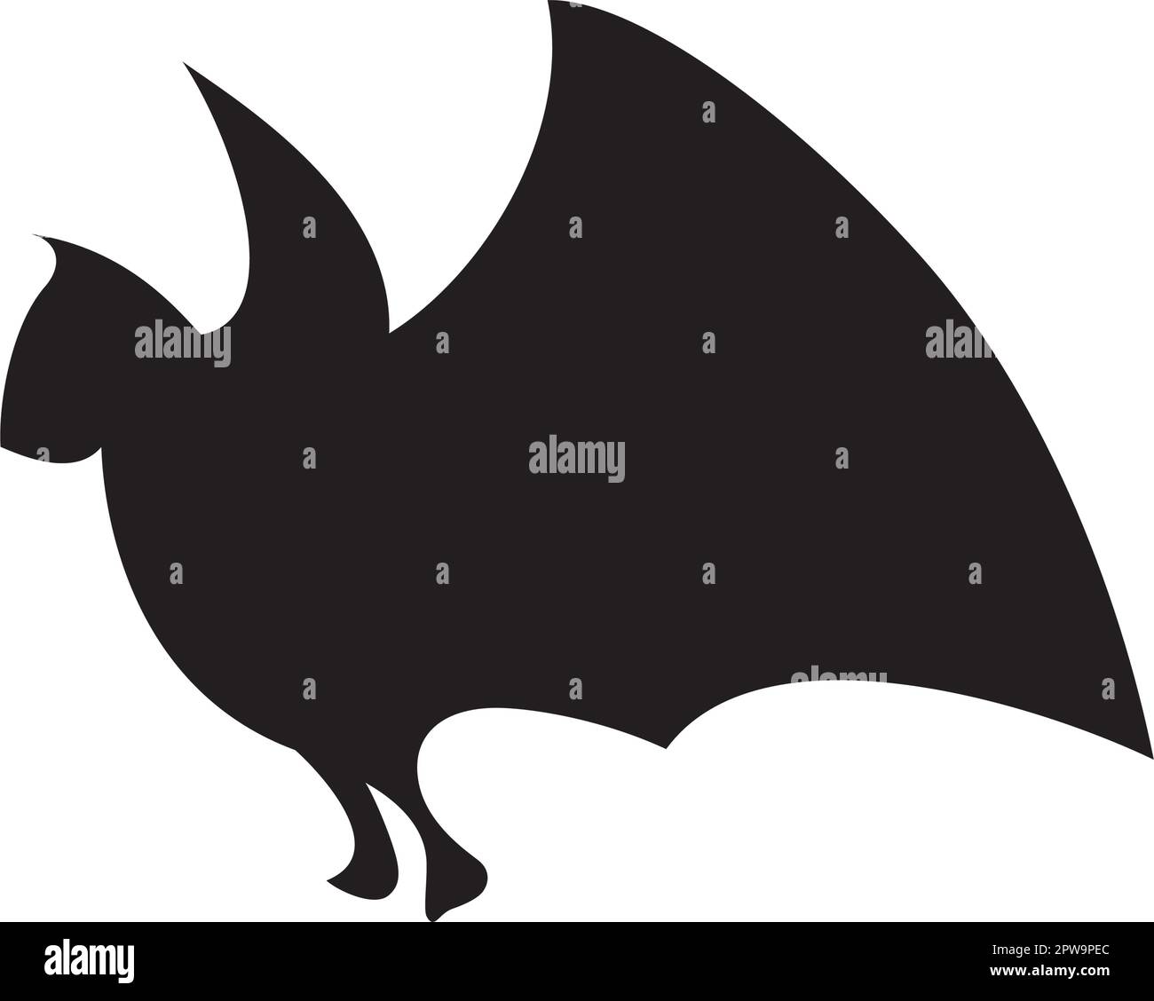 Silhouette of bat Cut Out Stock Images & Pictures - Alamy