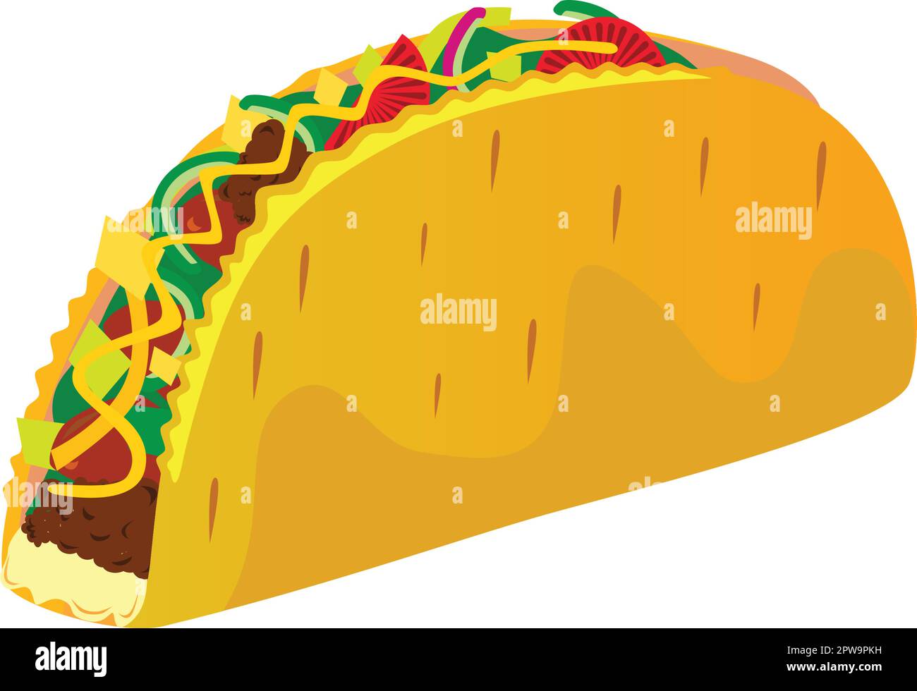 Delicious and Tasty Taco Illustration Stock Vector Image & Art - Alamy