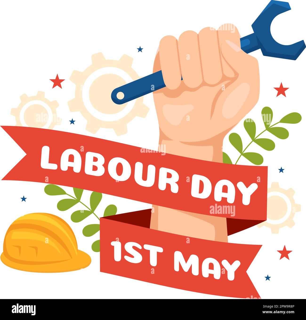 Happy Labor Day on 1 May Illustration with Different Professions and ...