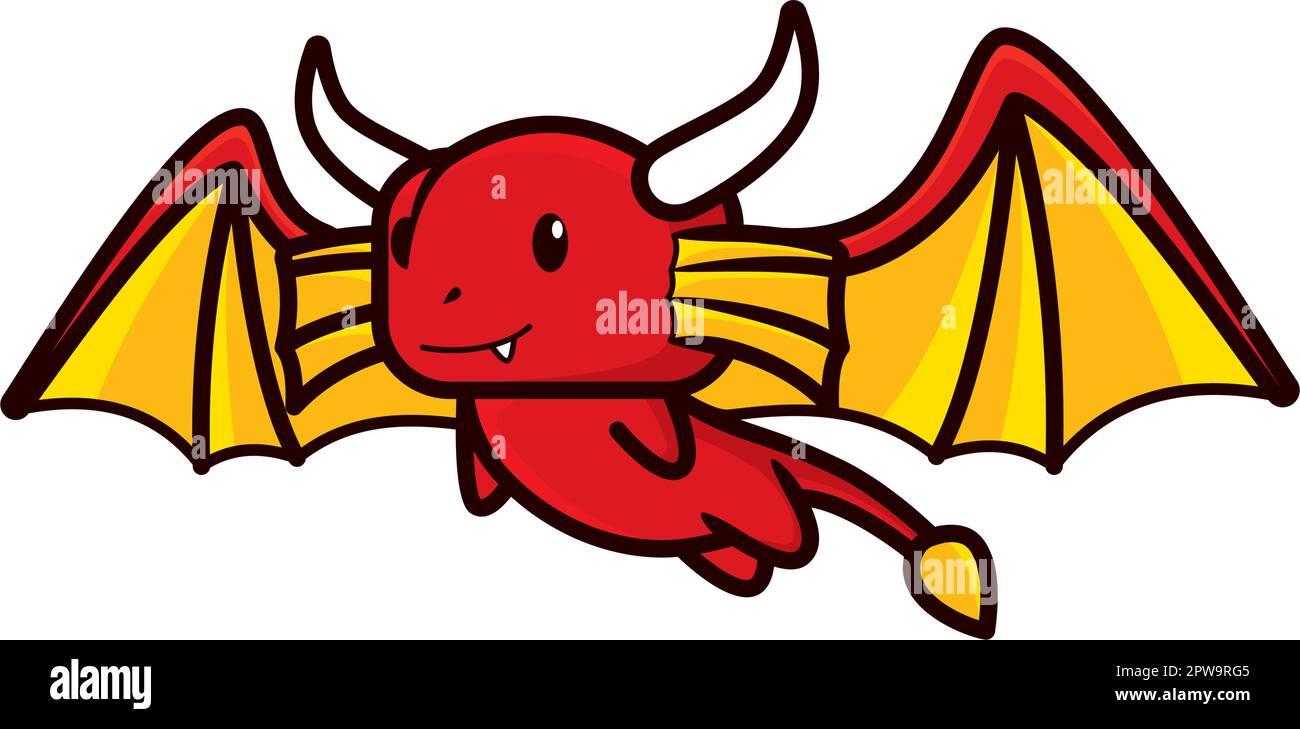 Cute and Sweet Dragon Mascot Illustration Stock Vector Image & Art - Alamy
