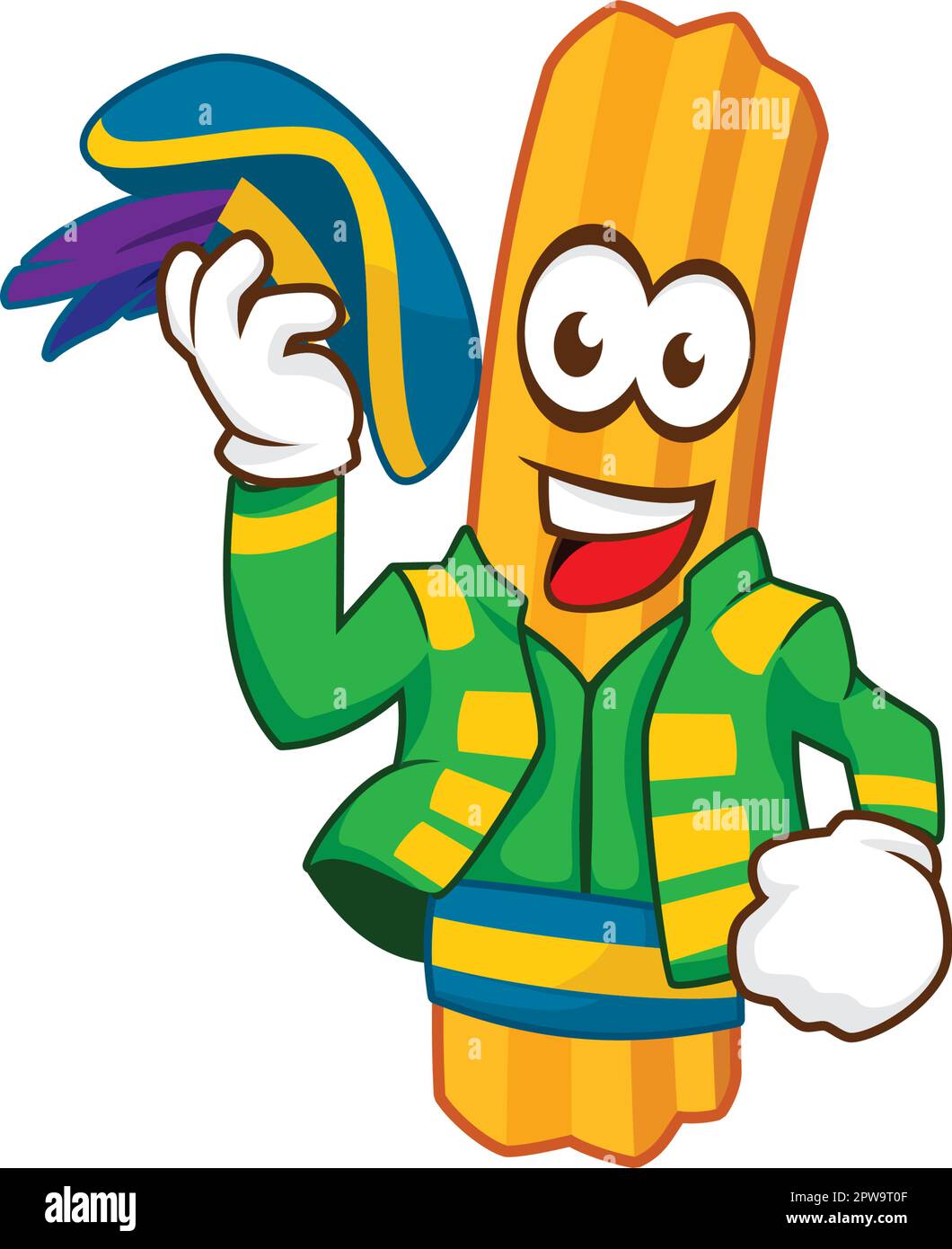 Humbly and Friendly Churros Figure Illustration Stock Vector Image ...