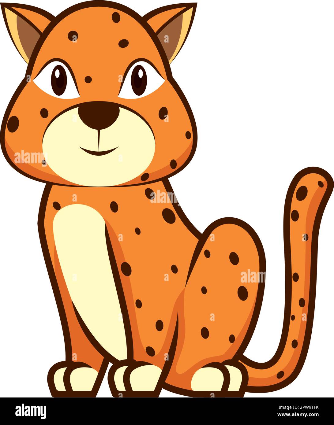 Cute and Sweet Cheetah Illustration Stock Vector Image & Art - Alamy