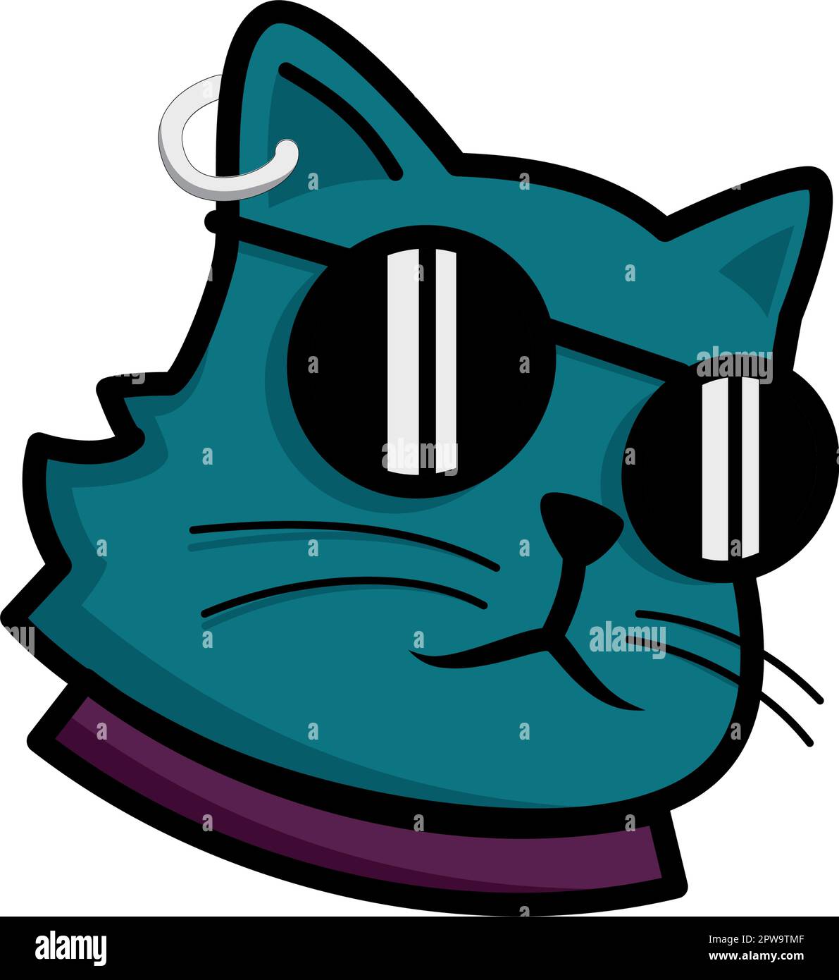 Cool and Classy Cat Symbol Illustration Stock Vector Image & Art - Alamy