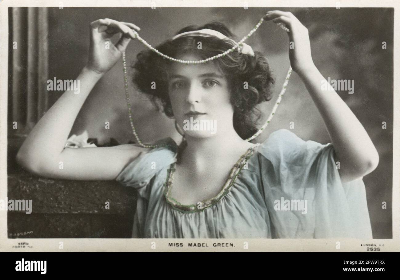 England. circa.1910. An antique hand-tinted real photograph postcard ...