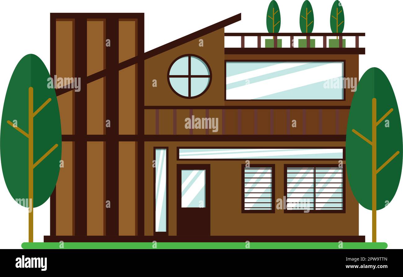 Country house trees Stock Vector Images - Alamy