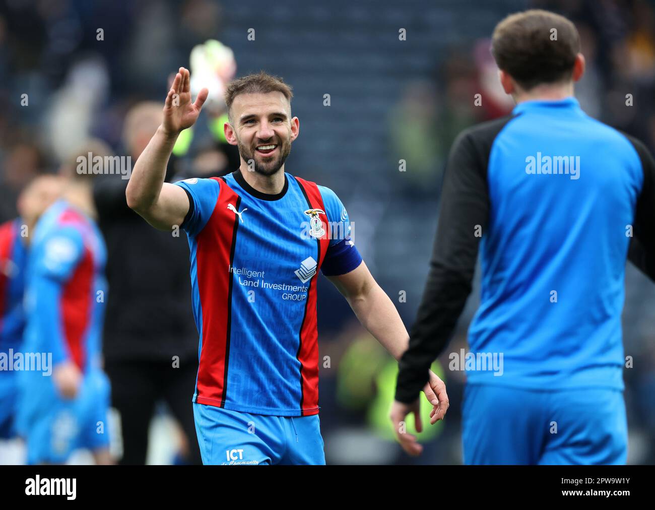 Inverness Caledonian Thistle's Sean Welsh celebrates after the Scottish ...