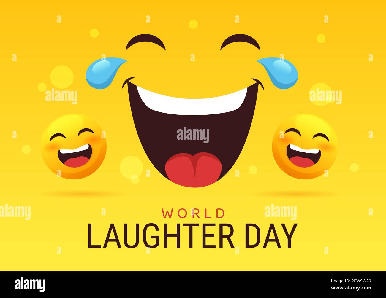World Laughter Day Illustration with Smile Facial Expression Cute for ...