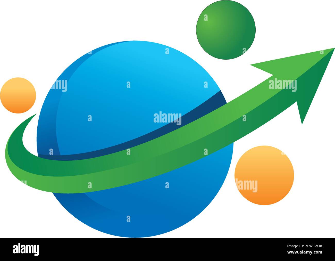 Planets combined with Swoosh Illustration Stock Vector Image & Art - Alamy