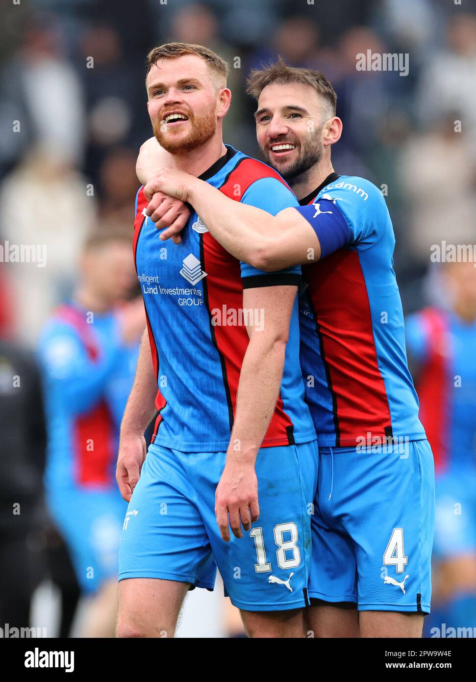 Inverness Caledonian Thistle's Scott Allardice (left) and Sean Welsh ...
