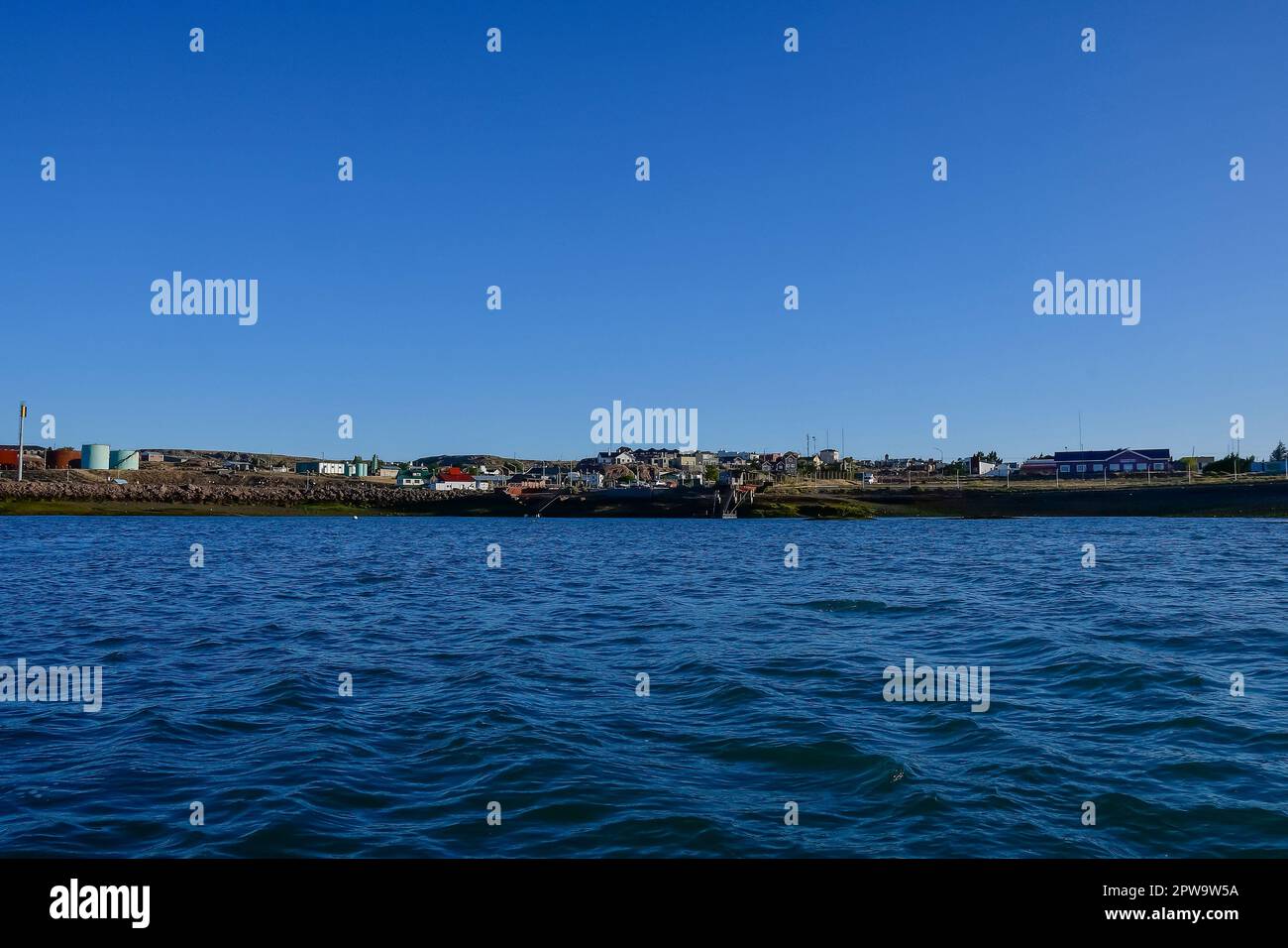 Puerto Deseado River landscape, Santa Cruz Province, Patagonia ...