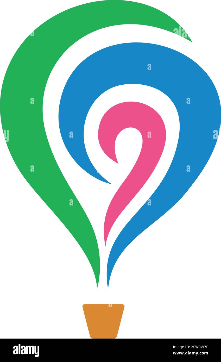 Simple Flying Air Balloon Symbol Stock Vector Image & Art - Alamy