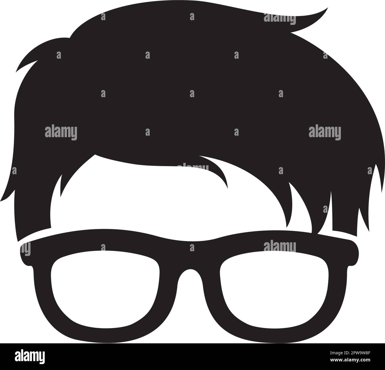 Simple Geek, Programmer, Hacker and Freelance Wearing Glasses Symbol ...