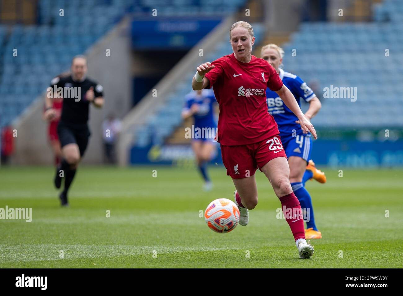 Leicester, UK. 29th April, 2023. Natasha Dowie during the Barclays FA ...