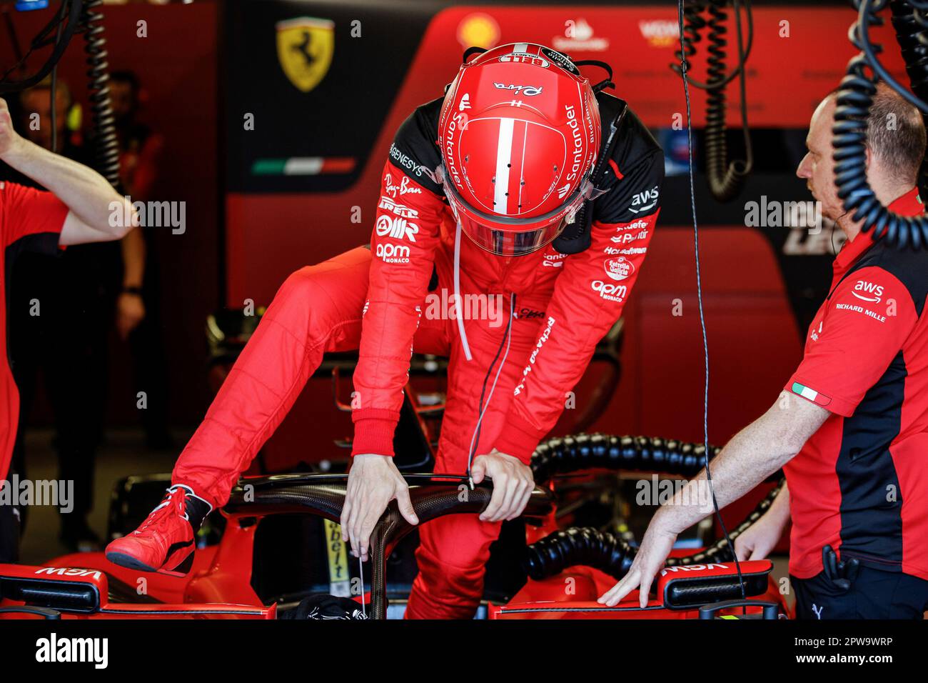 Baku, Azerbaijan. 29th Apr, 2023. #16 Charles Leclerc (MCO, Scuderia Ferrari), F1 Grand Prix of ...