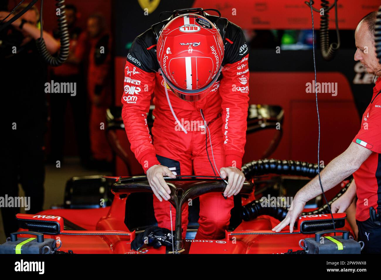 Baku, Azerbaijan. 29th Apr, 2023. #16 Charles Leclerc (MCO, Scuderia Ferrari), F1 Grand Prix of ...