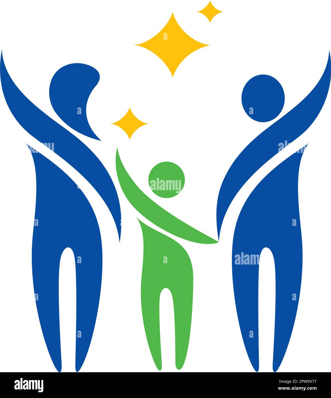 Family Dream or Family combined with Reaching Sparkle Gesture Stock ...