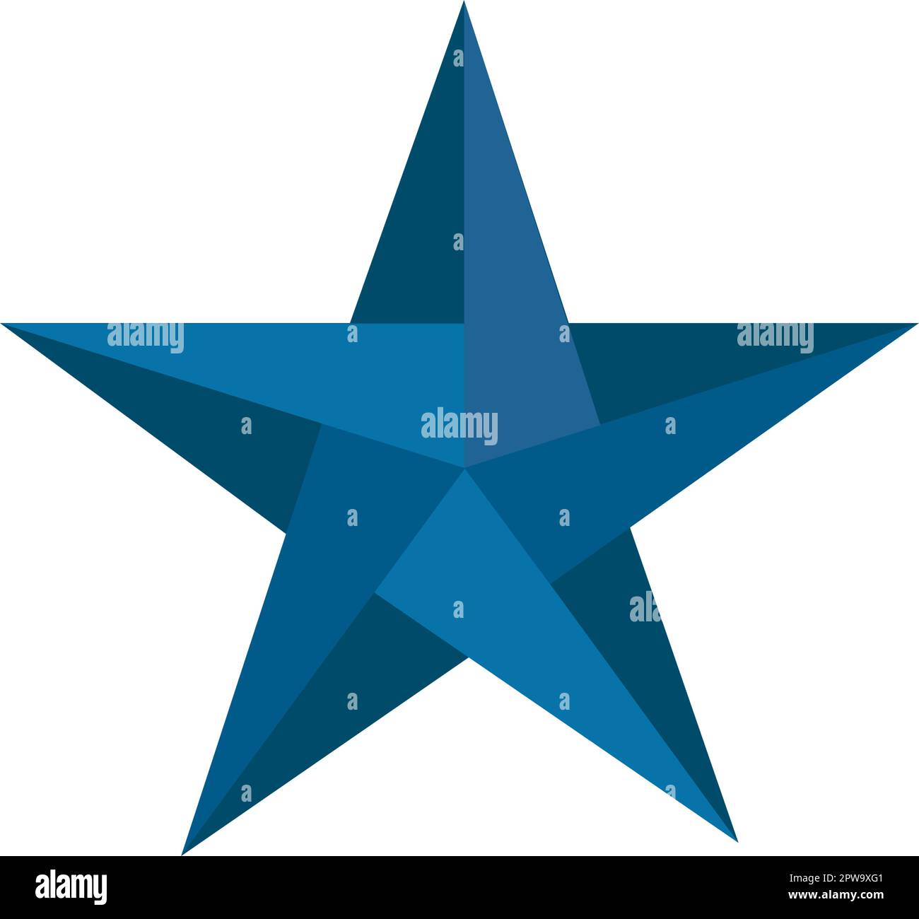 Simple Paper Star with Folded Effect Illustration Stock Vector Image ...