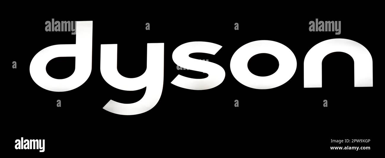 white Dyson logo on black background Stock Photo - Alamy