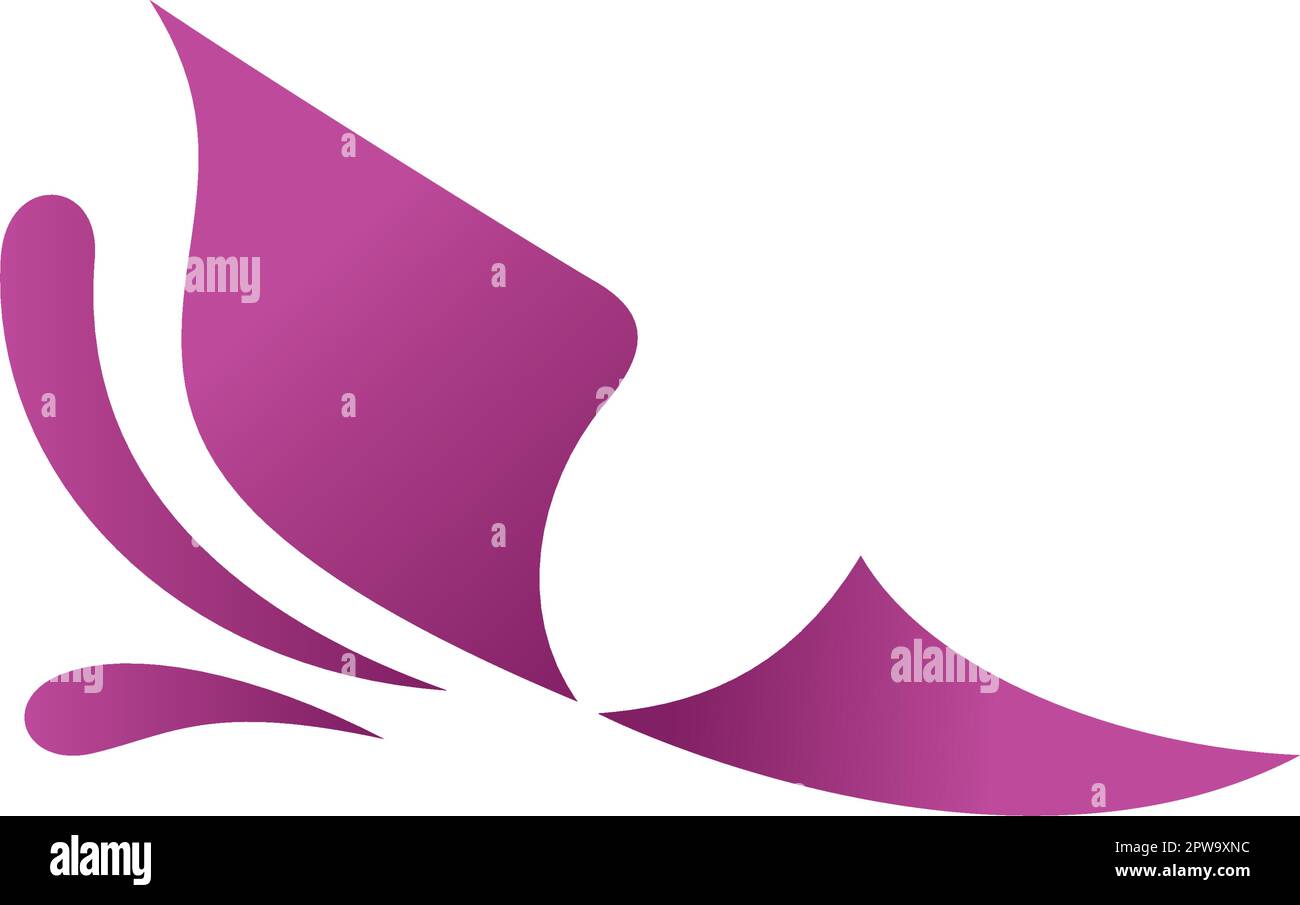 Simple Abstract Flying Butterfly Illustration Stock Vector Image & Art ...