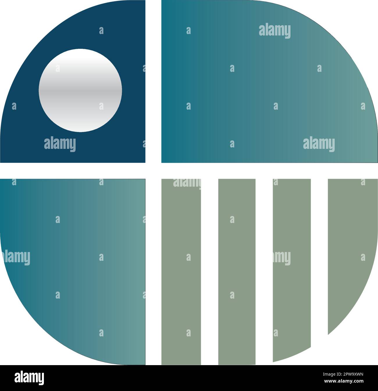 Simple and Creative Moon combined with Rounded Rectangular Shape Stock ...