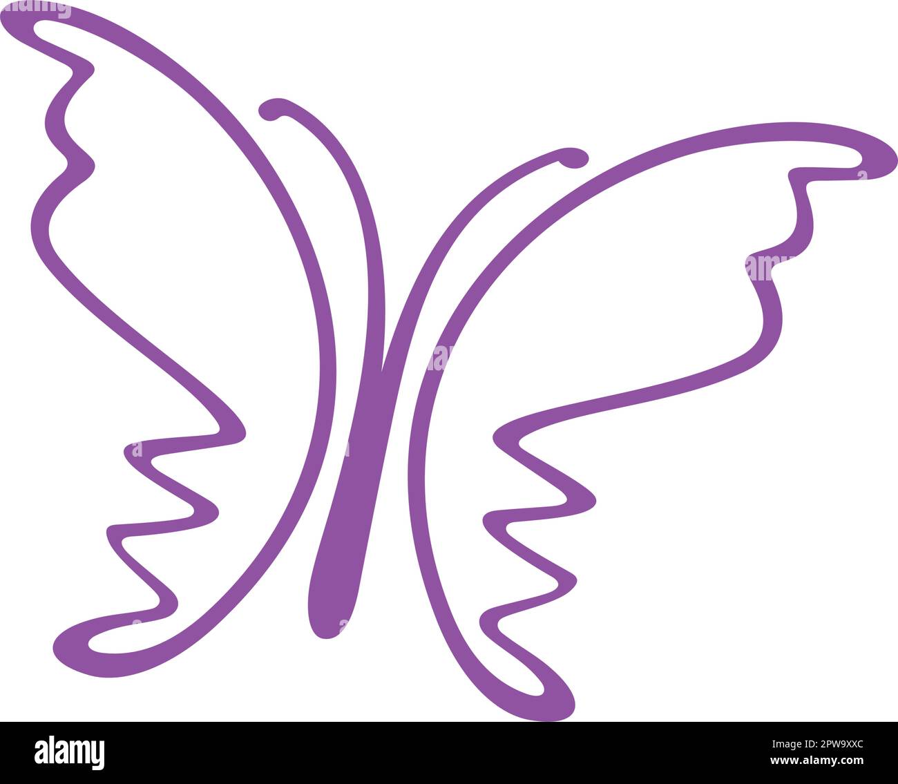 Simple Flying Butterfly Simple Illustration Stock Vector Image & Art ...
