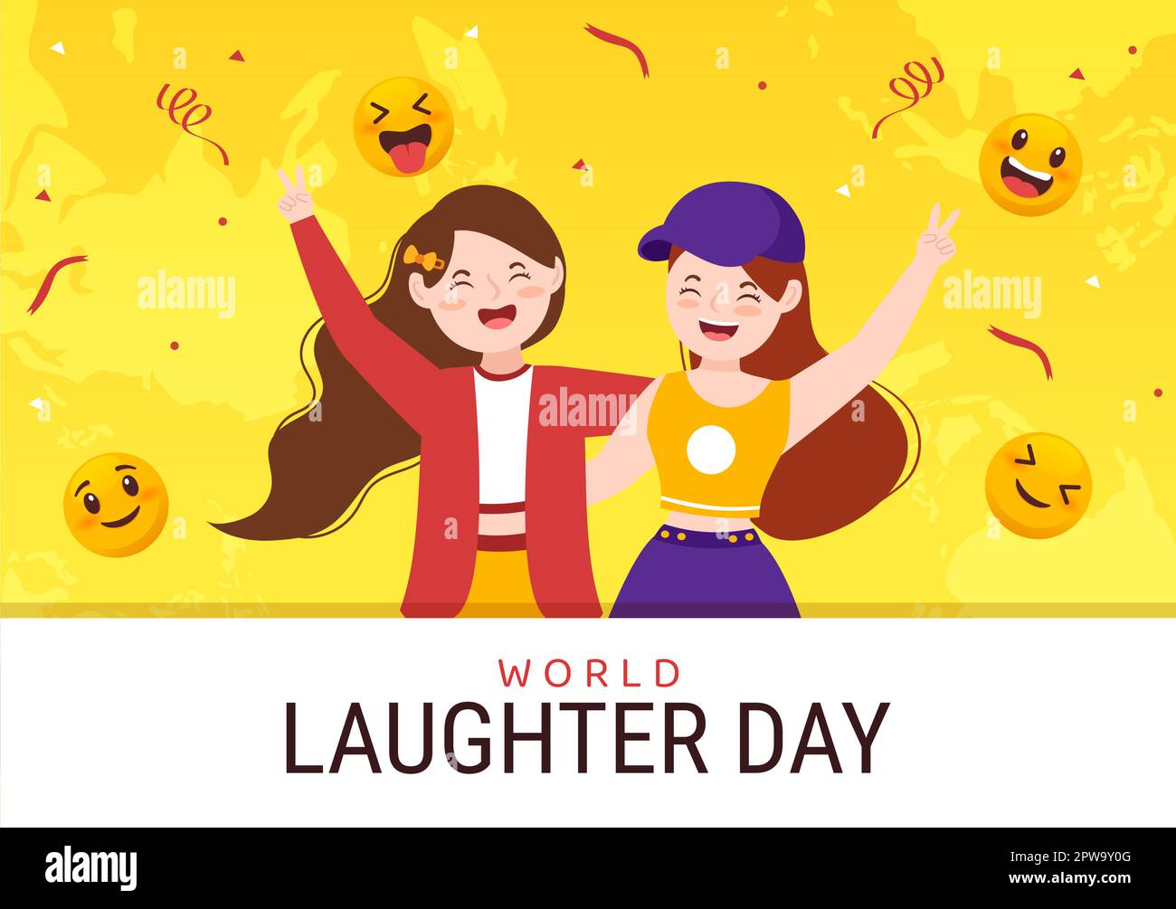 World Laughter Day Illustration with Smile Facial Expression Cute for ...