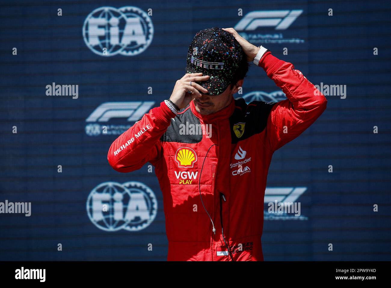 Baku, Azerbaijan. 29th Apr, 2023. #16 Charles Leclerc (MCO, Scuderia Ferrari), F1 Grand Prix of ...