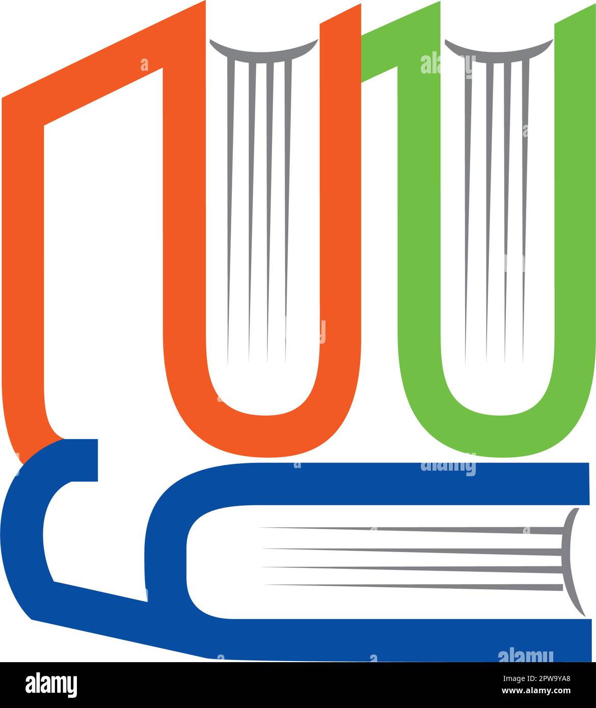 Simple Stack of Books Arranged with Particular Arrangement Stock Vector ...